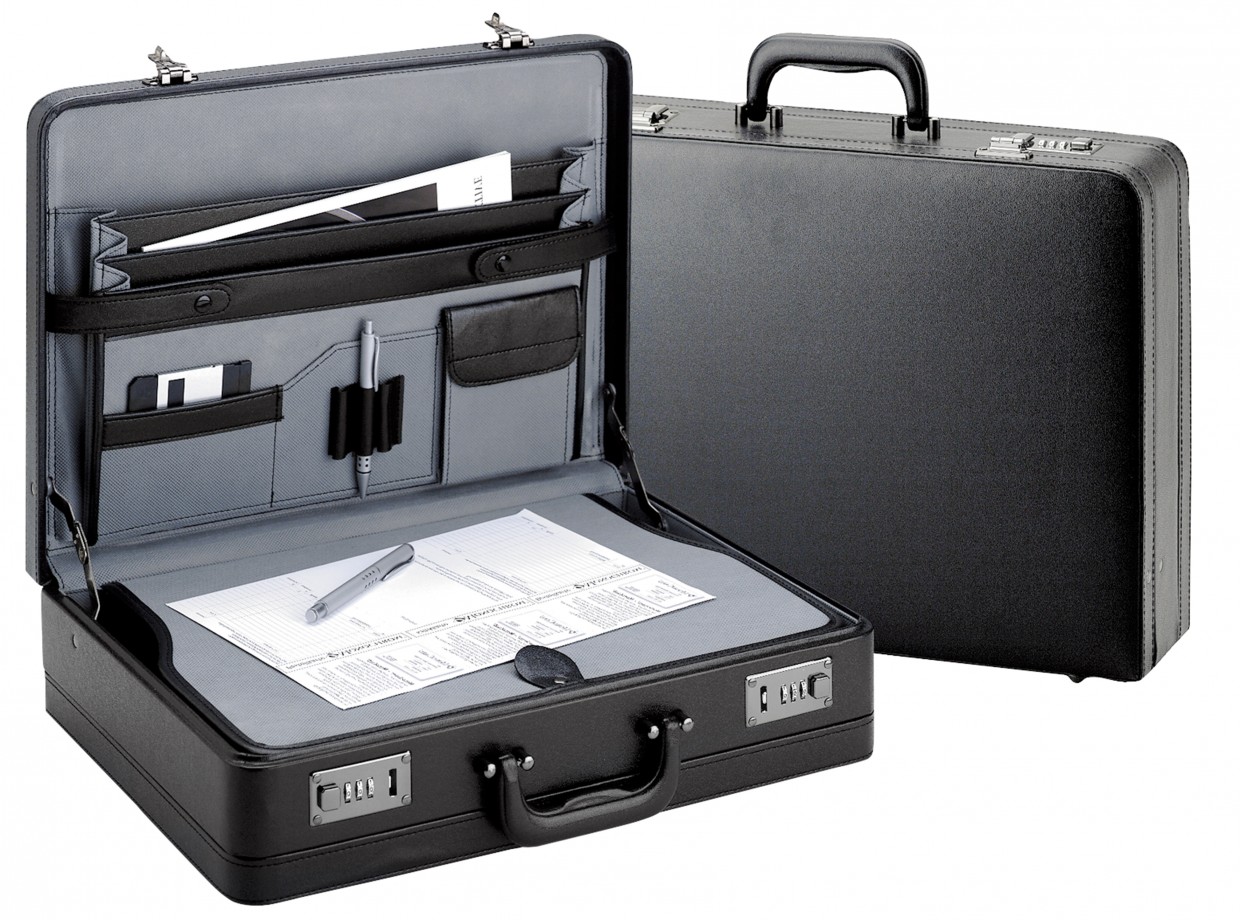 d&n Aktenkoffer 2620 aus PU - Leder Meißner